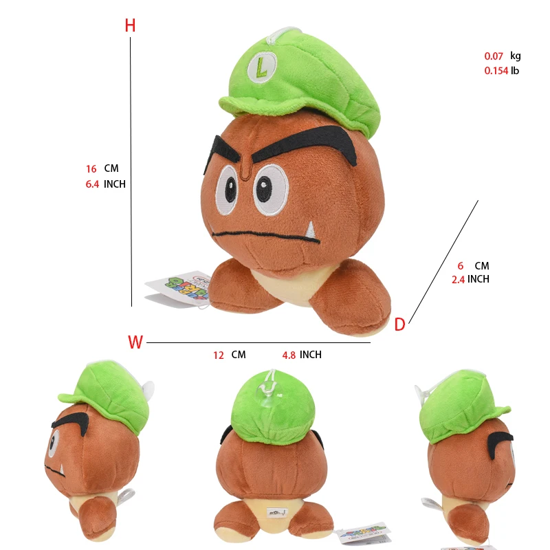 Mario Plush Toys Toad Yoshi Goomba Boo Shy Guy Ice Fire Flower Super ...