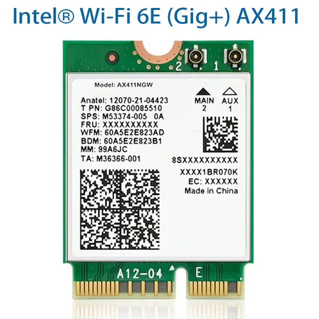 Intel®Wi-Fi 6E AX411 Intel Killer AX1690i WIFI 6E ความเร็ว2.4 Gbps 802 ...