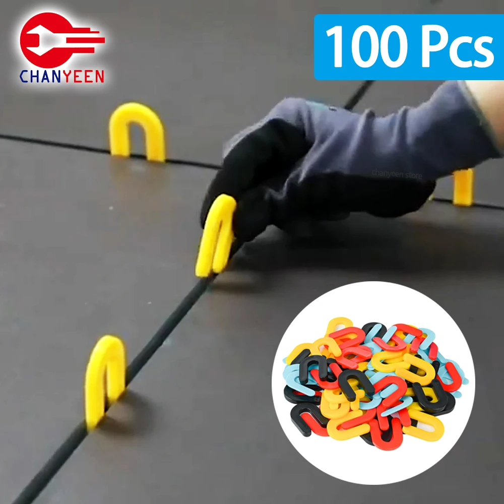 100Pcs Reusable Tile Spacers Clips Wedge U-Shape Ceramic Leveling ...