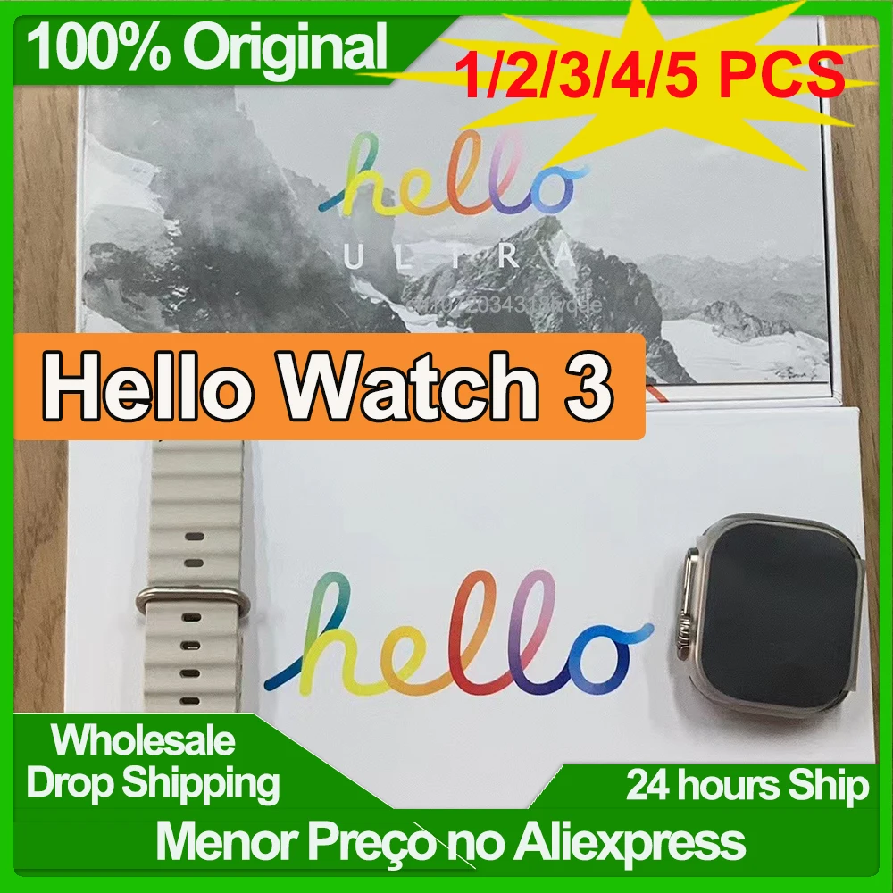 Amoled Screen 4GB ROM Hello Watch 3 Smart Watch Series 8 Ultra 49mm NFC ...