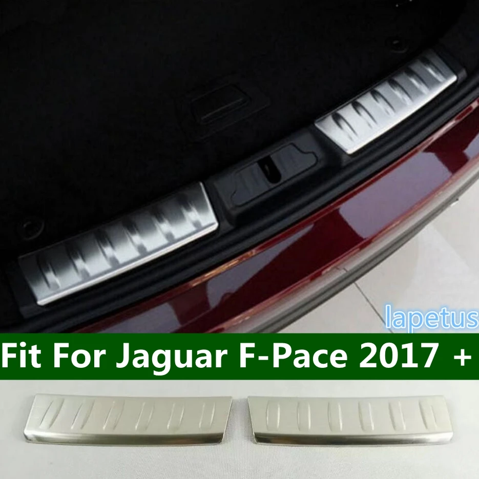 Stainless-Steel-Rear-Bumper-Protector-Door-Sill-Skid-Protection-Guard ...