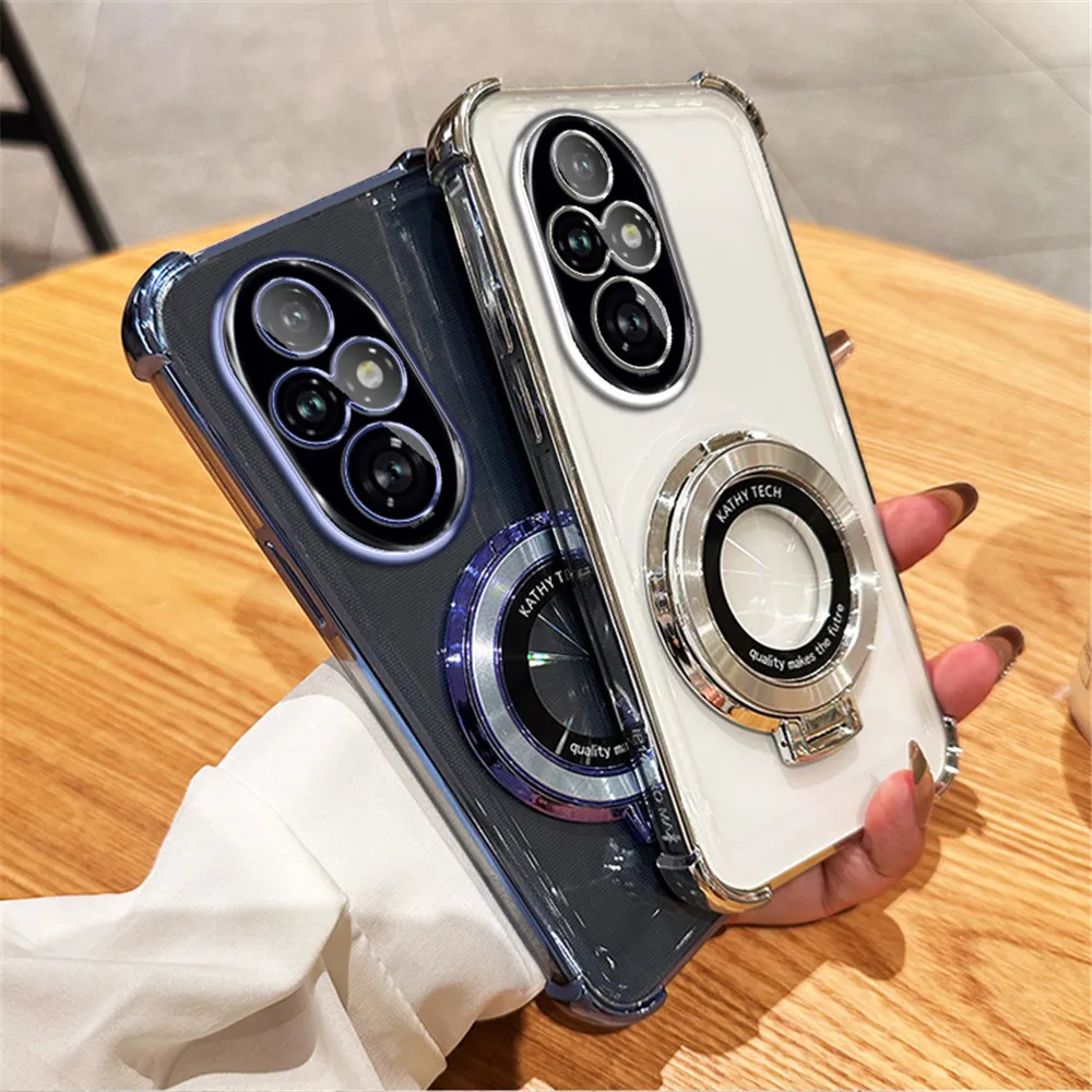 Shockproof Transparent Magnetic Stand Holder Case with Camera ...