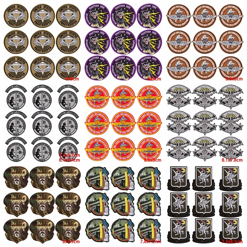 10Pcs/Lot Military Tactical Patch Iron On Patches For Clothing Vikings ...