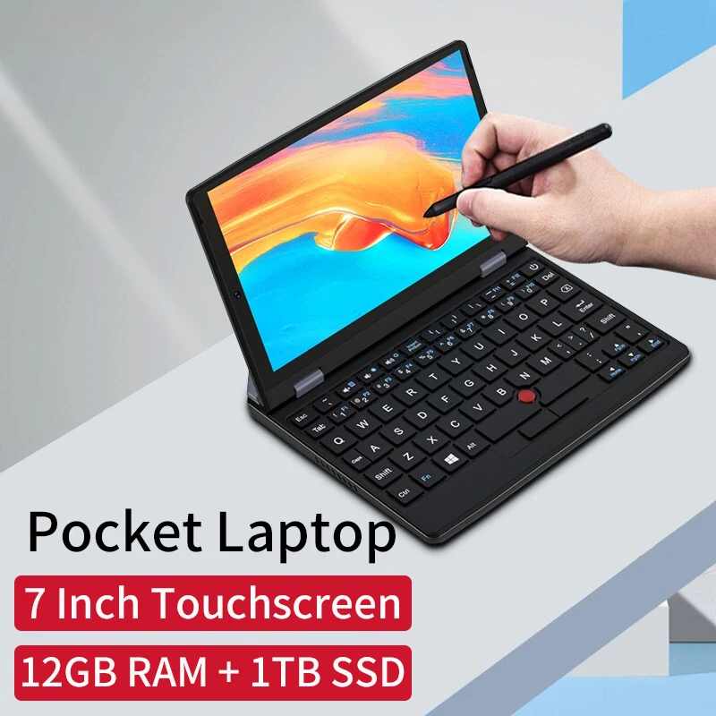 7 Polegada Mini Laptop J4105 Notebook IPS Touch Screen Netbook Windows ...