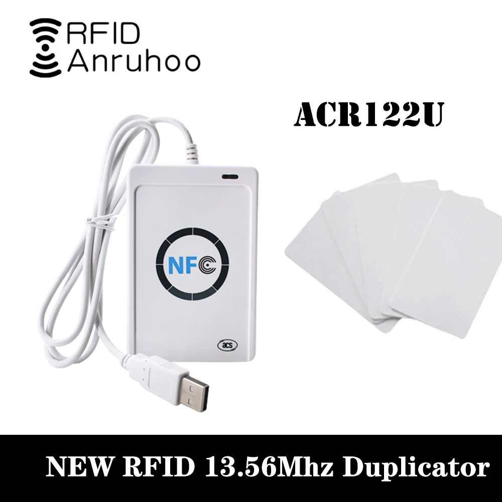 New-RFID-Card-Reader-Usb-ACR122U-Duplicator-1k-S50-Tag-Write-13-56mhz ...
