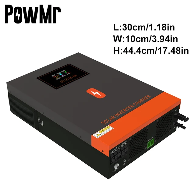 PowMr 4.2KVA/4.2KW Hybrid Solar Inverter 24V 220V Output Support Wifi Built-in MPPT 140A Charge ...