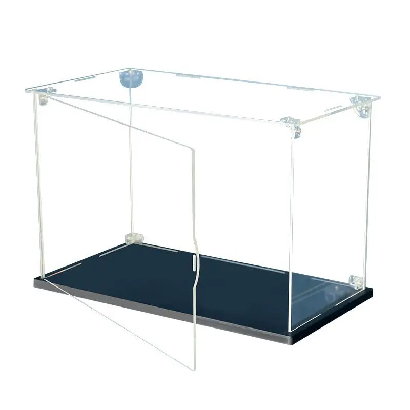 Clear-Acrylic-Collectible-Display-Case-with-Door-Toy-Storage-Box-Model ...