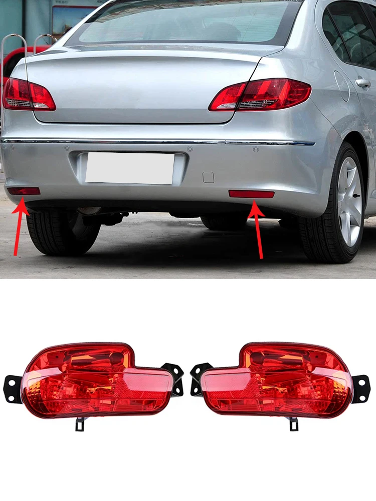 For Peugeot 408 2009 2010 2011 2012 Rear Bumper Light Reflector Brake ...