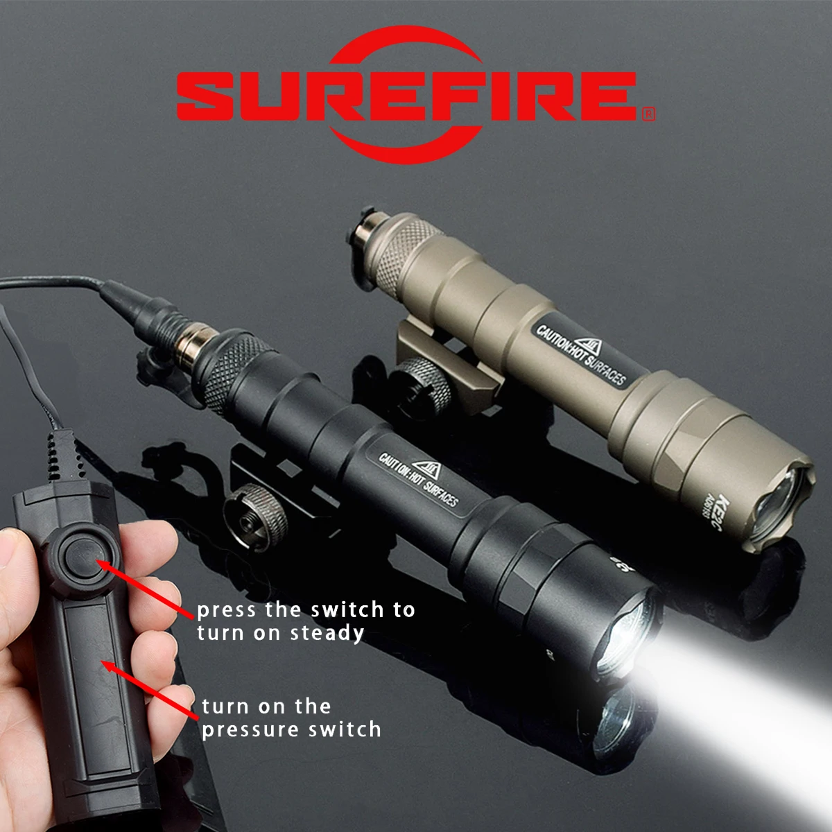 Tactical Scout Light Surefire M600 M300 M600C Dual Pressure Switch ...