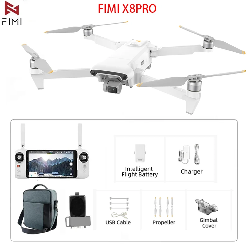 Fimi-profissional-x8-drone-pro-com-c-mera-4k-hd-quadcopter-com-3-eixos ...