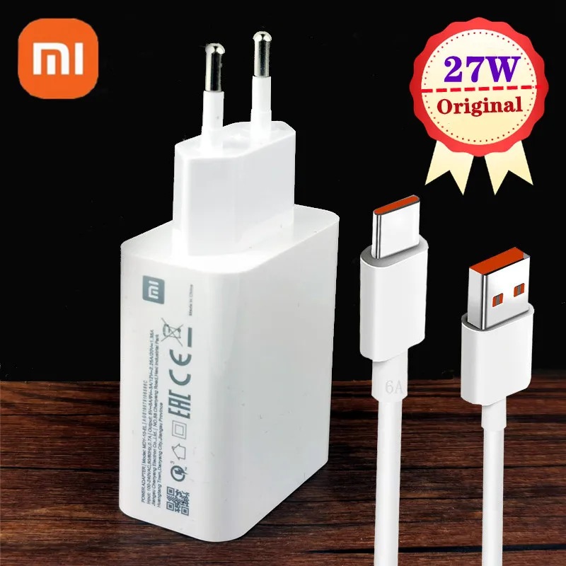 Original Xiaomi 27W Charger Turbo Charge EU Adapter Fast Charging For ...