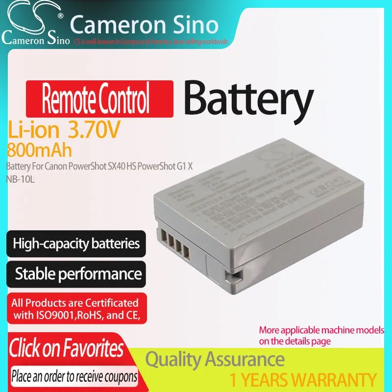 CS-Canon-Camera-Battery-for-Canon-PowerShot-SX40-HS-PowerShot-G1-X-Fits ...