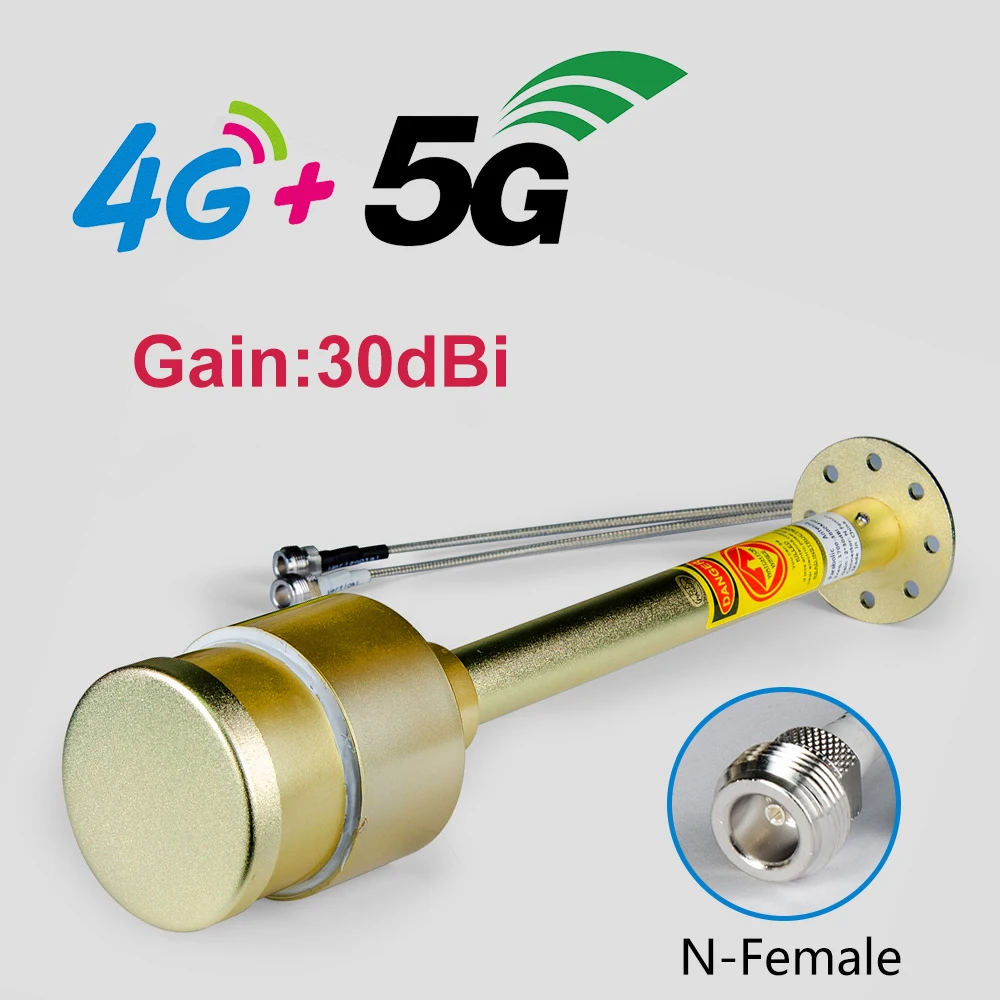 5G 4G Premium Antenna Feed Dual Band 1700-2700MHz 3300-3800MHz 30dbi ...