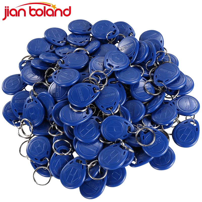 Blue-100pcs-Pack-125KHz-Proximity-RFID-ID-Handheld-Token-Key-Chain ...