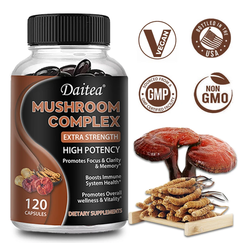 Energy-Mushroom-Capsules-Lion-s-Mane-Mushroom-Cordyceps-Sinensis-Reishi ...