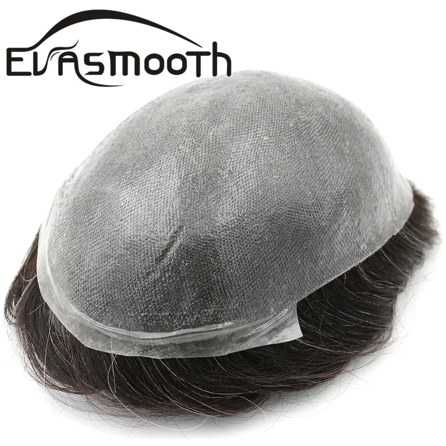 Thin Skin 0.03mm Silicon Men Toupee Human Natural Hair Pieces Men ...