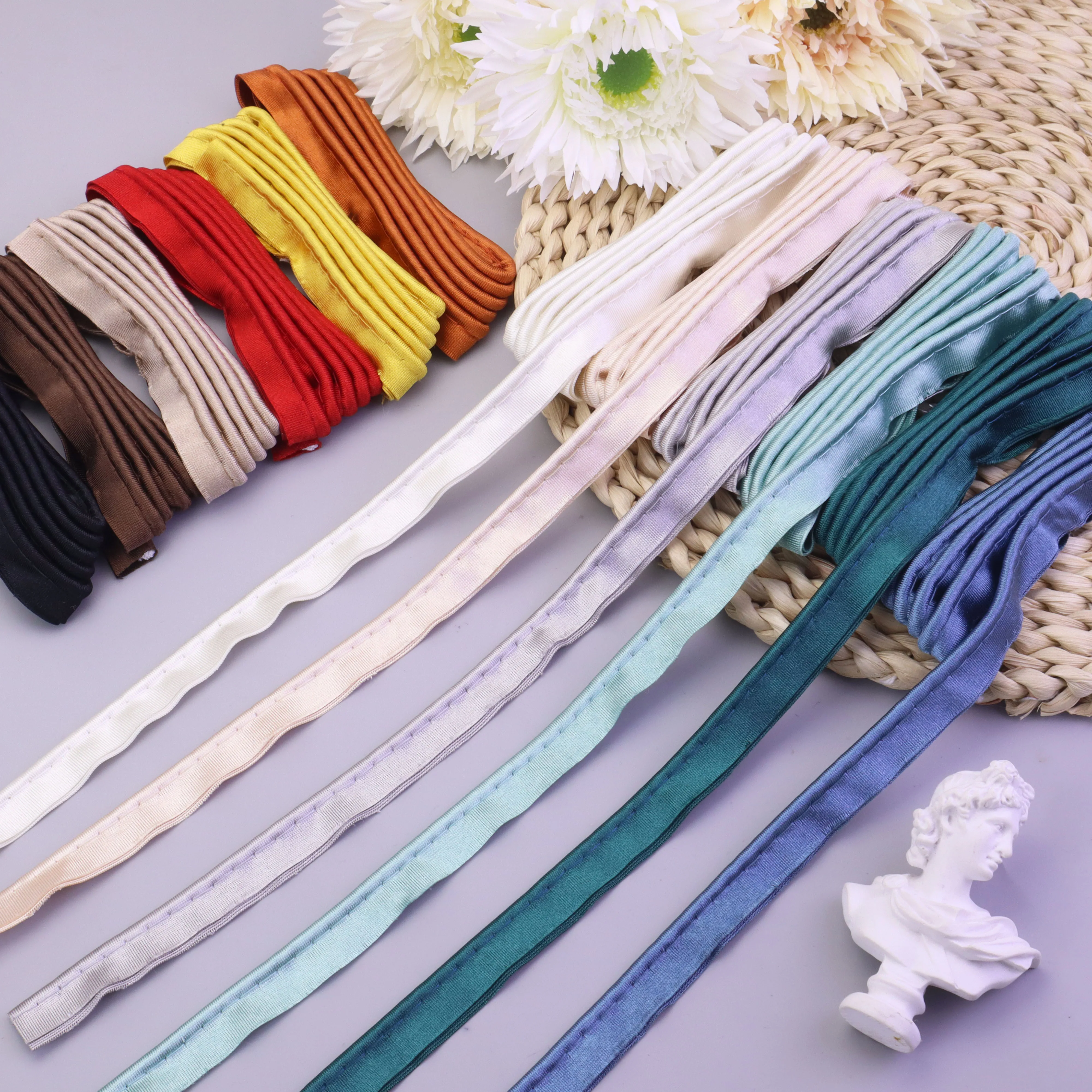 3-Yards-Piping-Trim-Shiny-Bias-Tape-with-Cord-Edge-Trim-for-Sewing ...