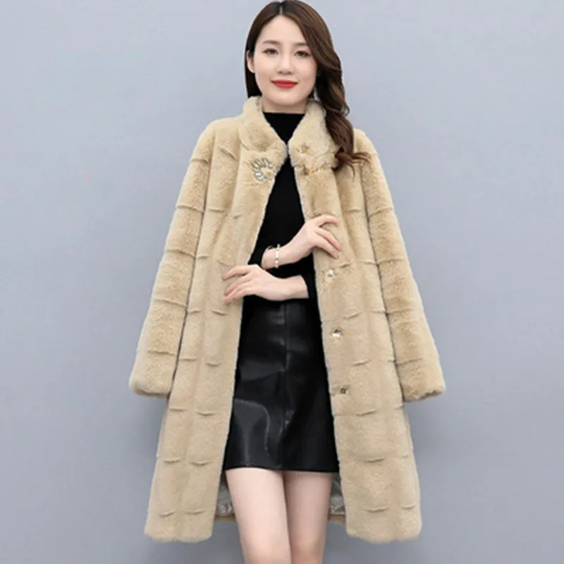 Women-New-Style-Faux-Milk-Fur-Coats-Warm-Autumn-Winter-Young-Long ...
