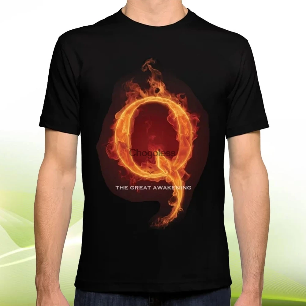 WWG1WGA QANON Letter Q Fire 1 T shirt Red T Shirts for Men| | - AliExpress