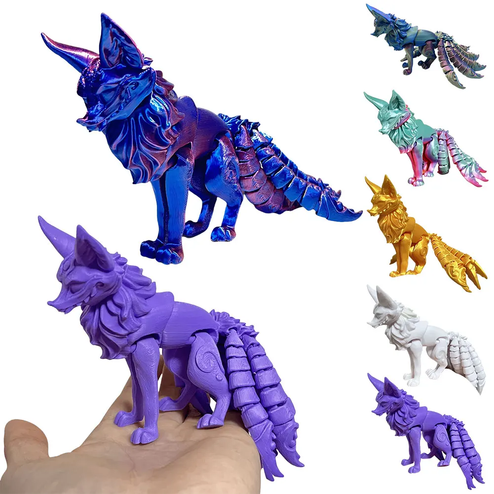 18cm-Nine-Tailed-Fox-Decorative-Action-Figure-Mythical-Aesthetics-and ...