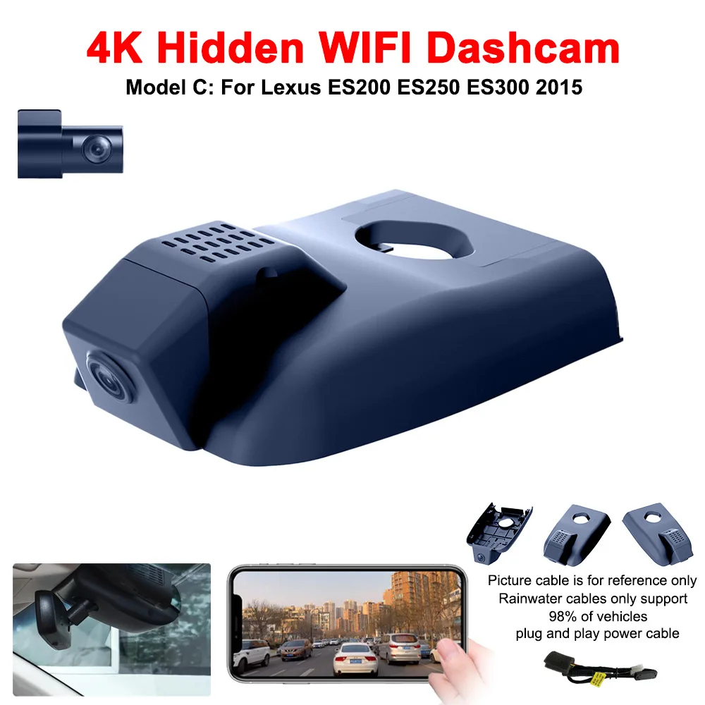 For-Lexus-ES200-ES250-ES300-2015-Front-and-Rear-4K-Dash-Cam-for-Car ...