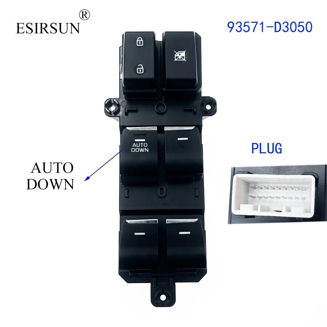 ESIRSUN Window Power Left Front Master Lifter Switch Fit For Hyundai ...