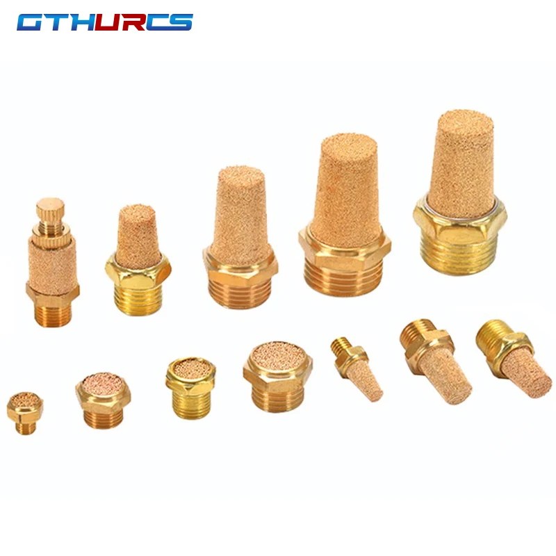 Pneumatic Exhaust Muffler Silencers 1/8 1/4 3/8 1/2 BSP Male Thread For ...