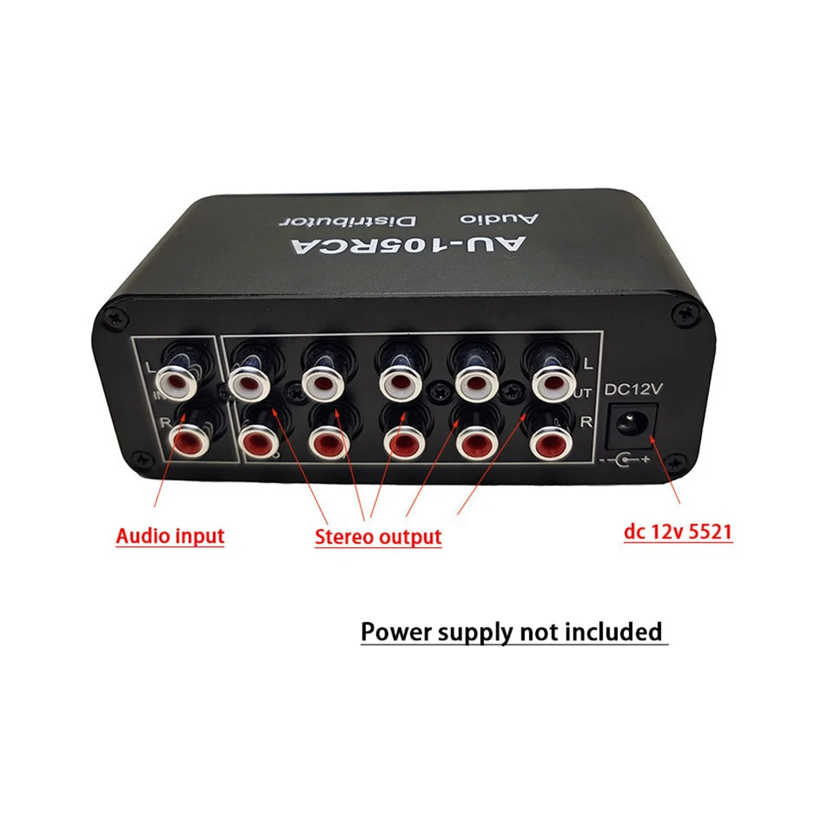 1-IN-5-OUT-HiFi-Stereo-RCA-Audio-Splitter-Selector-Tone-Controller ...