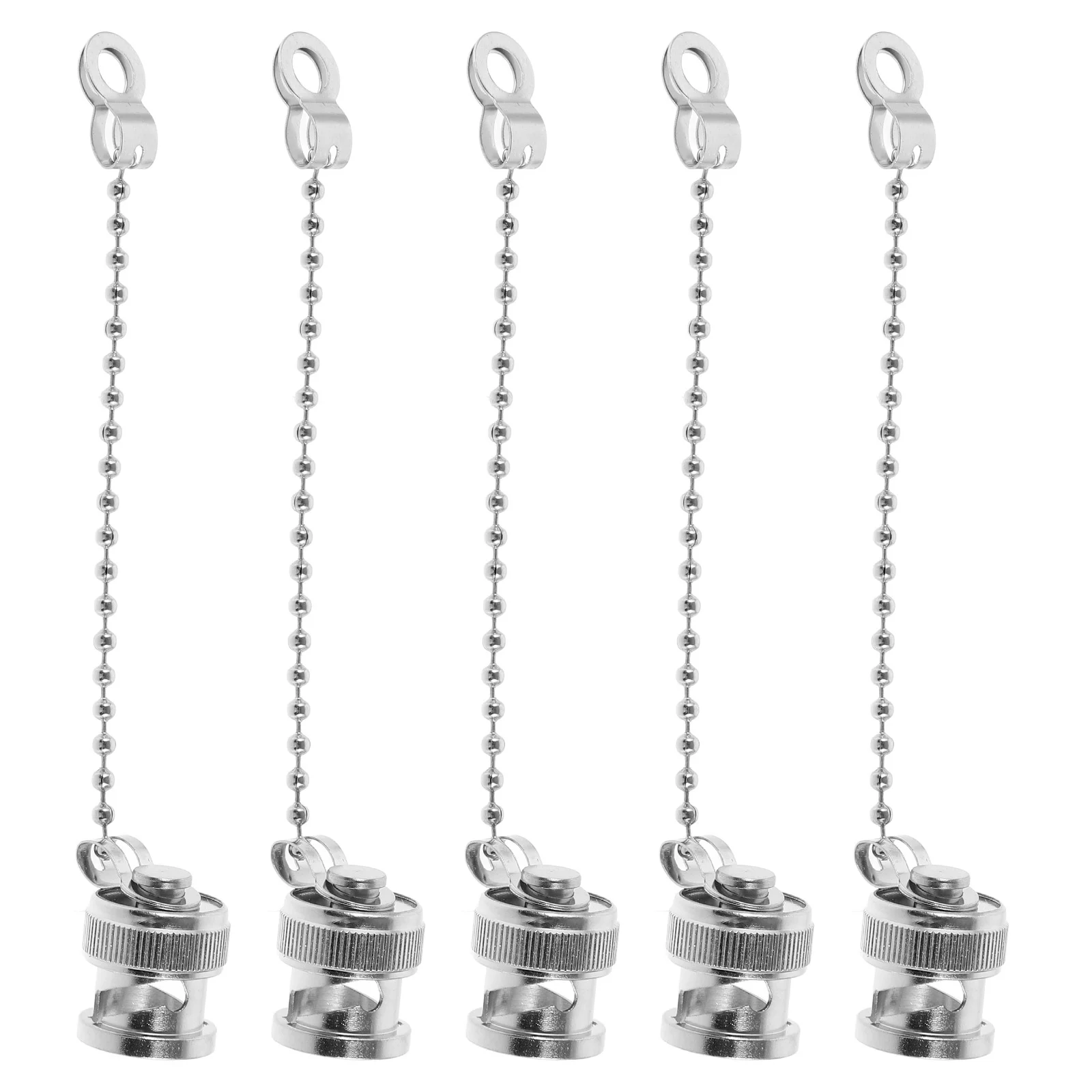 5-Pcs-BNC-Dust-Cap-Adapter-Caps-Protective-with-Chain-Connector-Parts ...