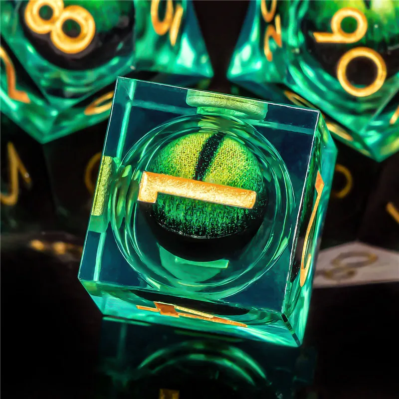 KERWELLSI-Float-Liquid-Core-Resin-Dungeon-and-Dragon-Dice-Set-DD-Sharp ...