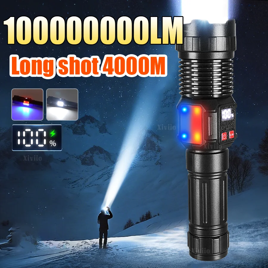 100000000LM Super Bright High Power LED Flashlight Tactical Night ...