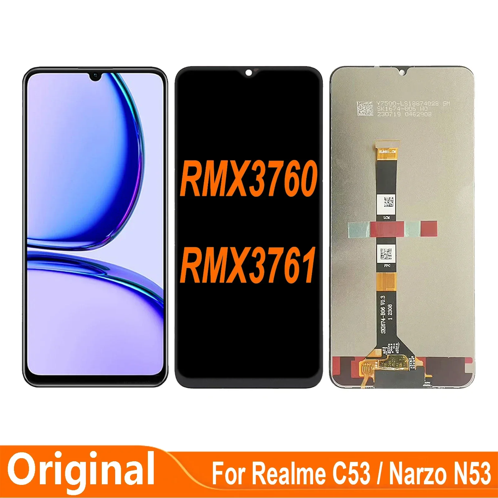 For-Realme-C53-RMX3761-RMX3760-LCD-Display-Touch-Screen-Digitizer-For ...