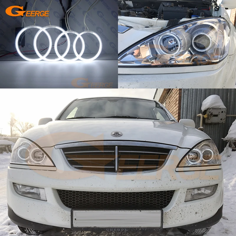 For Ssangyong Kyron 2005-2014 Excellent Ultra Bright Ccfl Angel Eyes ...