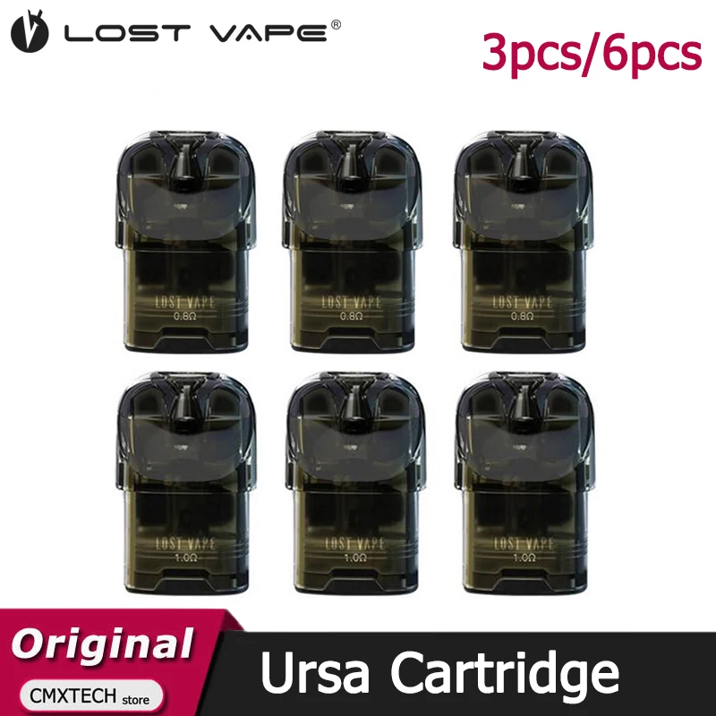 3/6pcs Original Lostvape Ursa Pod Cartridge 2.5ml 0.8/1.0/0.6/1.2/1 ...