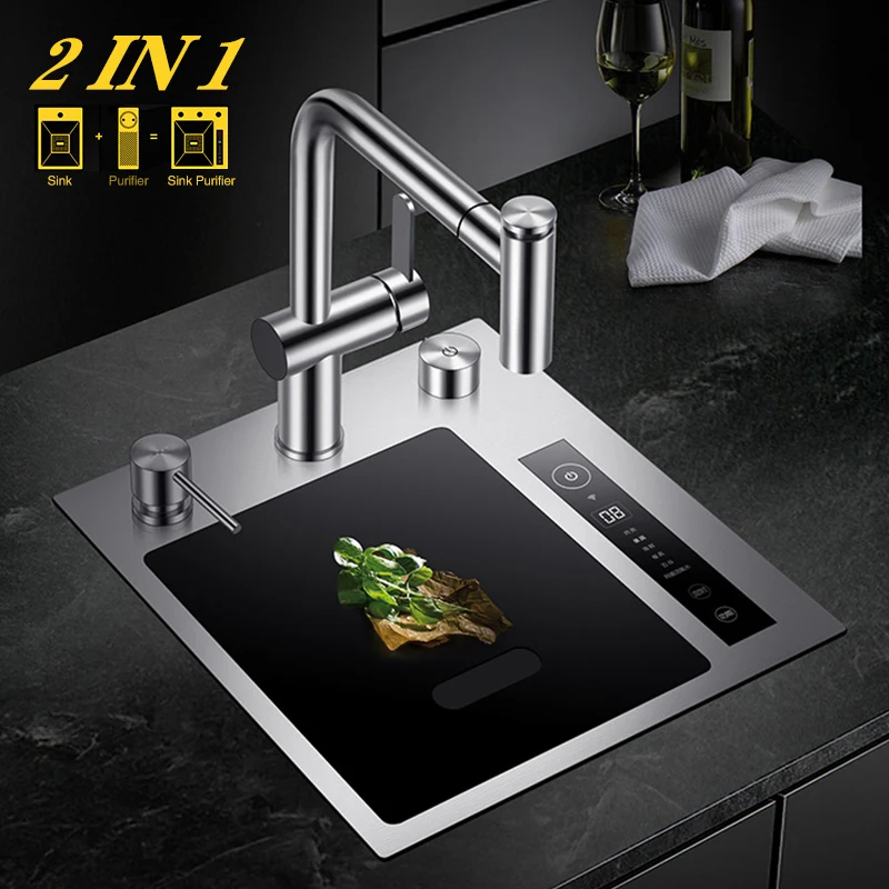 ASRAS-304-Stainless-Steel-Smart-Purifying-Kitchen-Sink-Single-Bowl ...