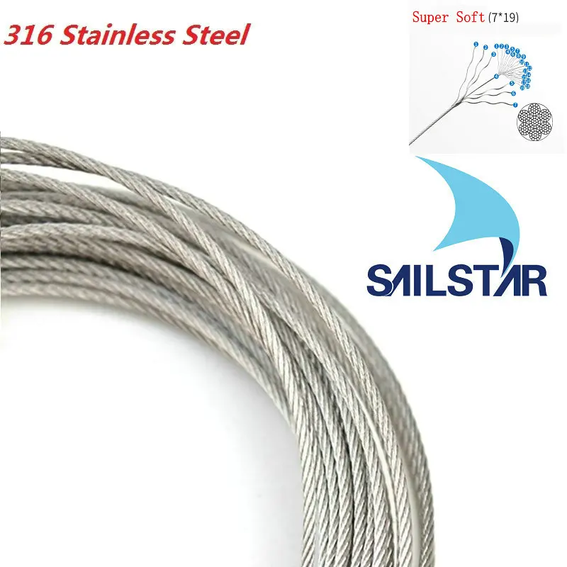 316-Stainless-Steel-Marine-Grade-Wire-Rope-7X19-133-Strands-1-5mm-2mm ...