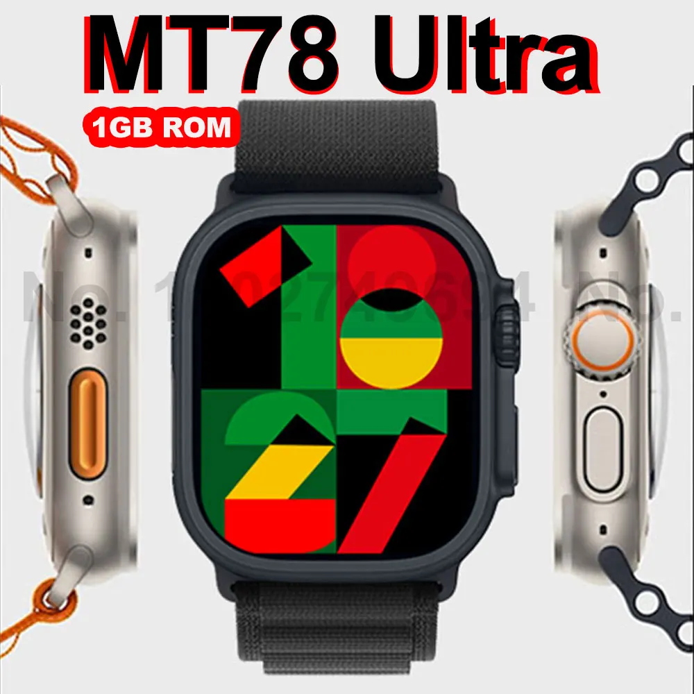 MT78 Ultra Smartwatch para Homens, Relógios Inteligentes, Música Local ...