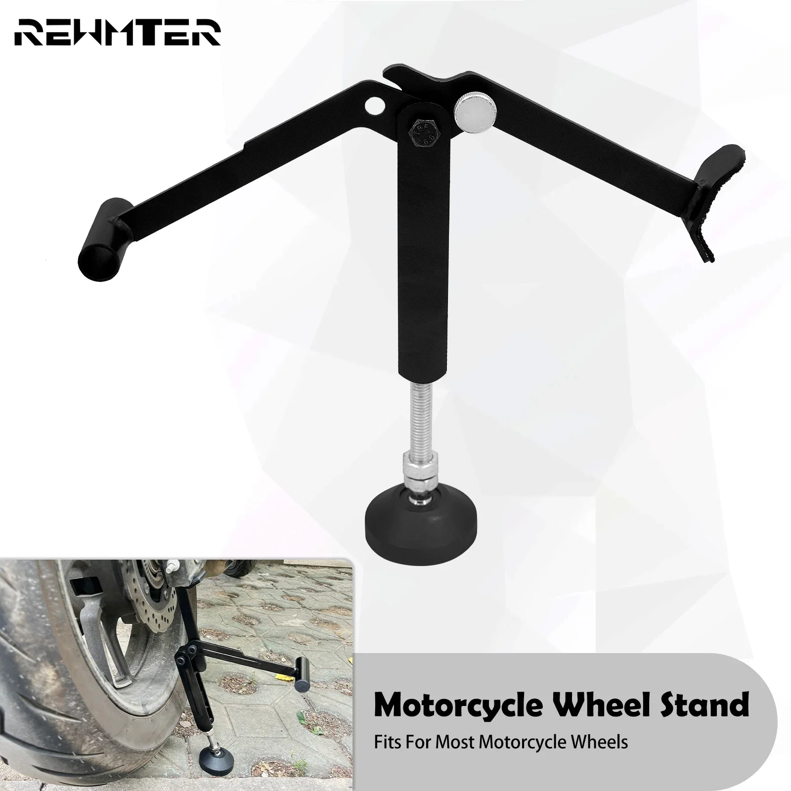 Universal Motorcycle Wheel Stand Labor Saving Wheel Side Support Lifter ...