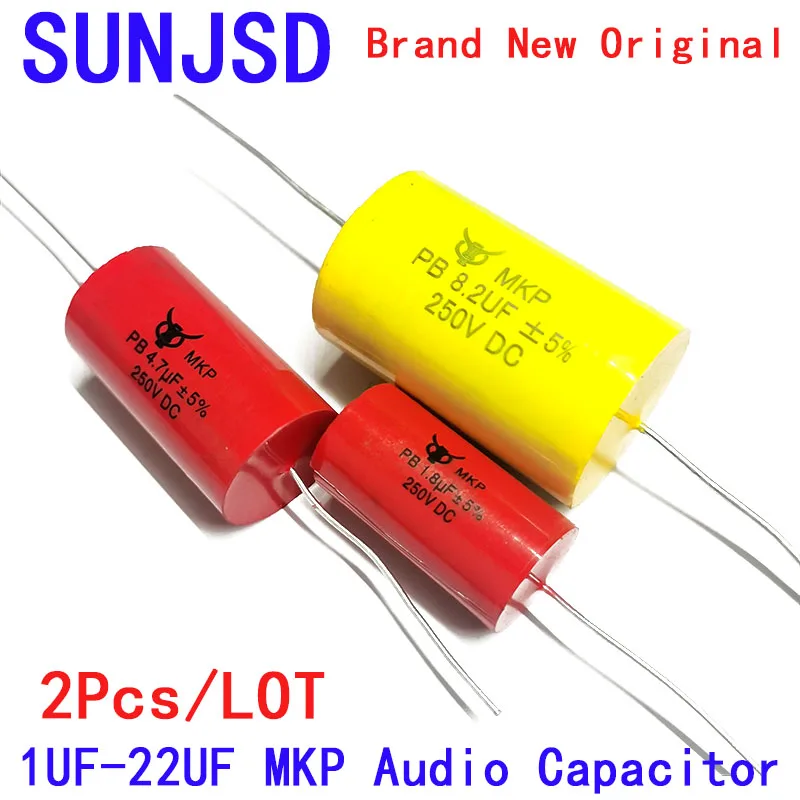 2Pcs-250V-Audiophiler-Axial-MKP-Capacitor-Audio1UF-1-5UF-2-2UF-3-3UF-4 ...