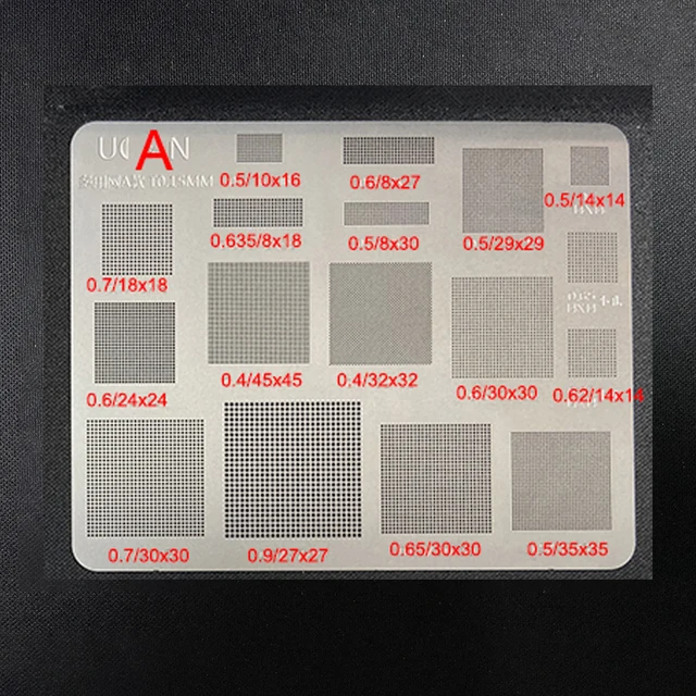 1/3Pcs High quality Universal BGA Reballing Stencil square hole Direct ...