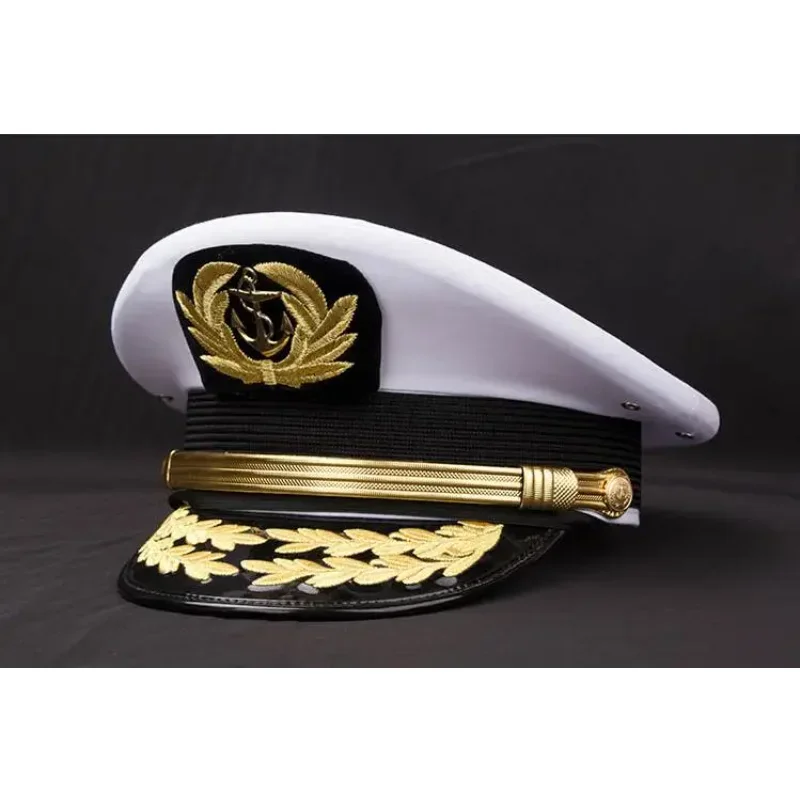 Navigator Navy Cap Embroidered Hat Captain Mariner Men Military Officer ...