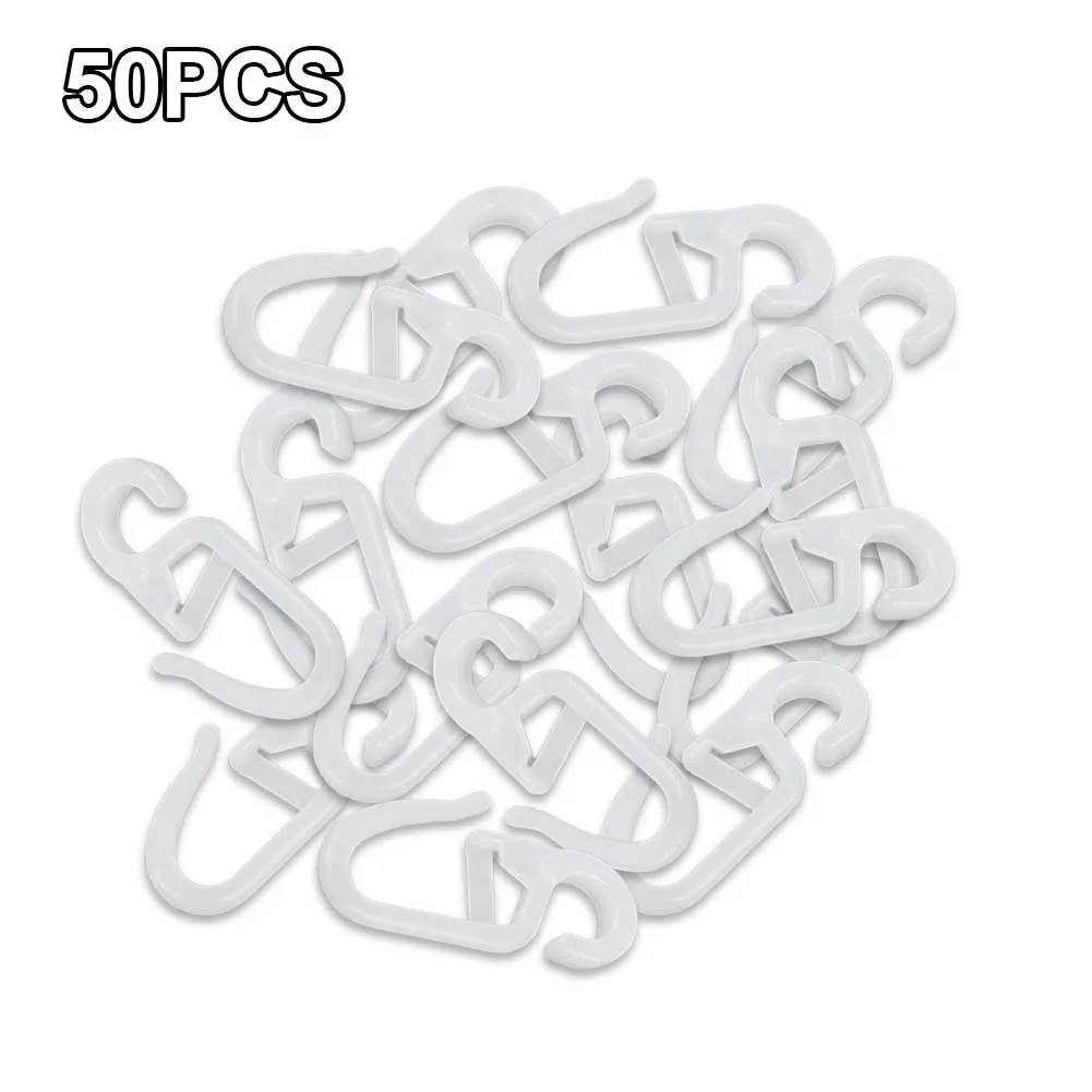 50pcs-Curtain-Hooks-Curtain-Folding-Hook-Strong-Tension-Clip-Ring ...