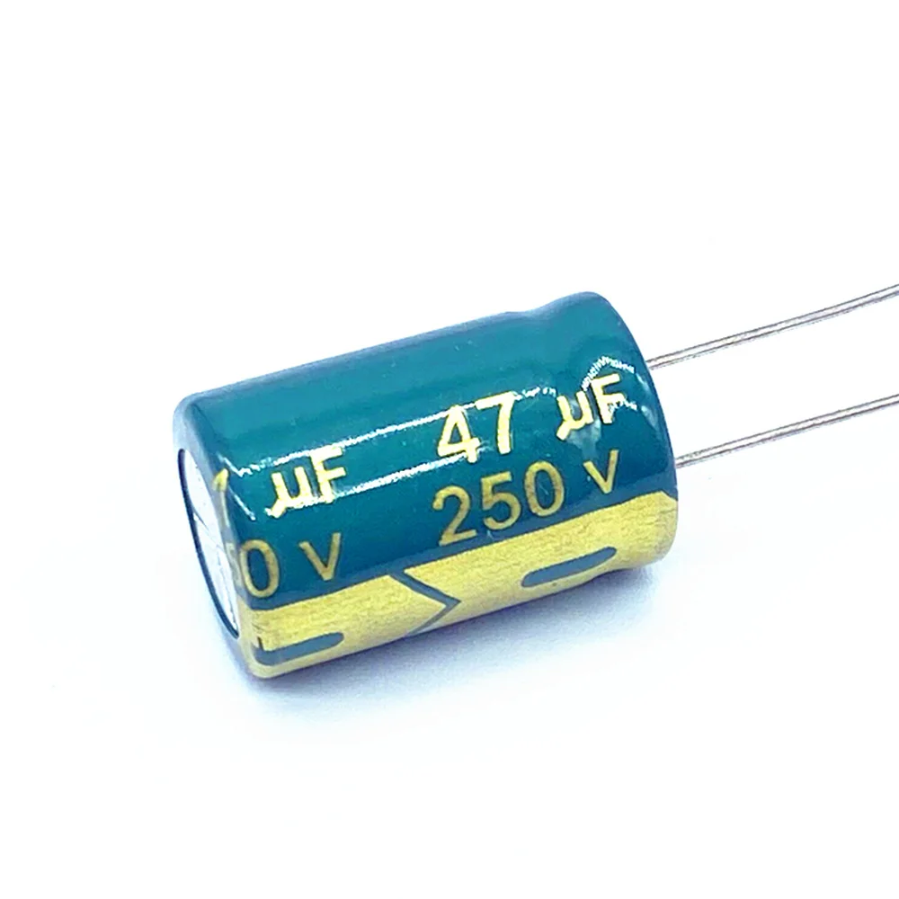 10pcs/lot 250v 47UF aluminum electrolytic capacitor size 13*20 47UF 20% ...