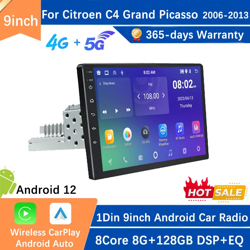9-Inch-Android-Car-Radio-for-Citroen-C4-Grand-Picasso-2006-2013-1Din ...