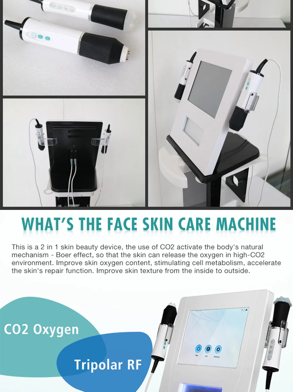 Portable 2/3 in 1 CO2 Bubble Hydrofacial Machine Skin Rejuvenation ...