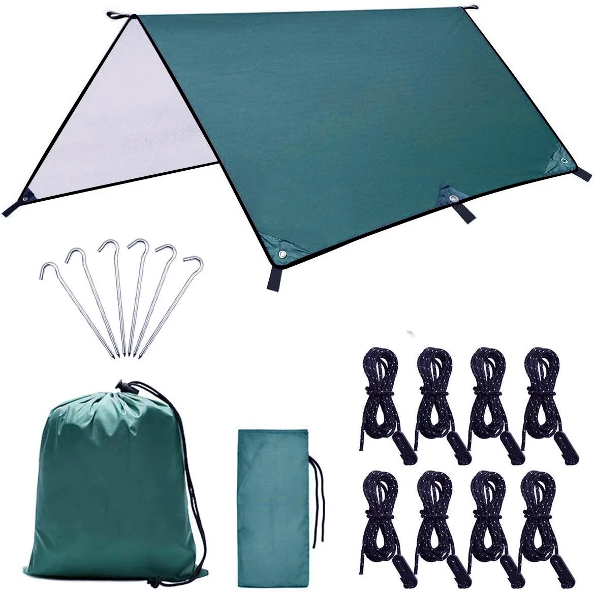Large Square Outdoor Tarp - Waterproof & UV Protection Sun Shade Canopy ...