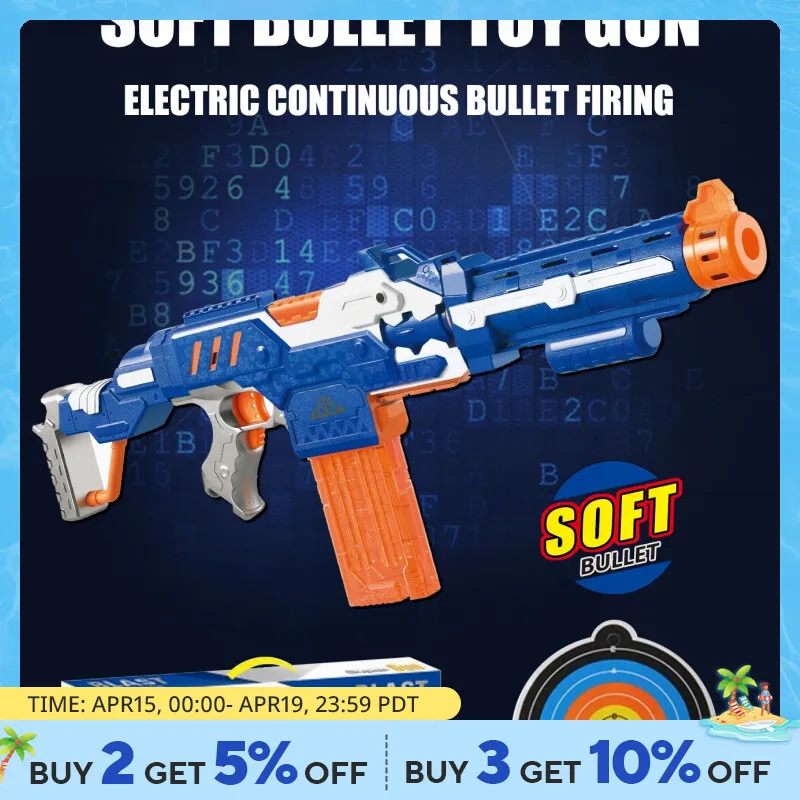 Children-s-Soft-Bullet-Toy-Gun-Submachine-Gun-With-20-Soft-Bullets-and ...