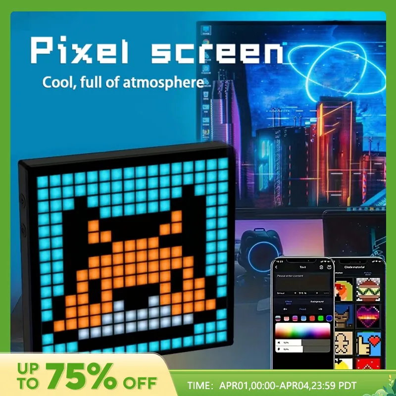LED-Pixel-Display-App-Steuerung-programmier-bares-Nachtlicht-DIY-Text ...