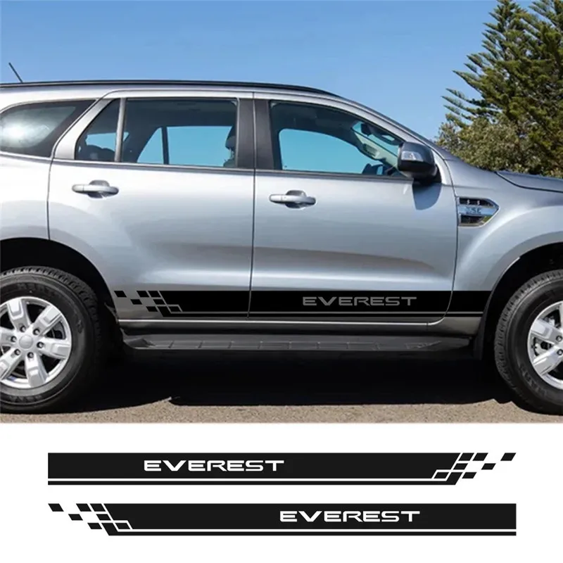 2pcs-Car-Side-Door-Stripe-Skirt-Stickers-For-Ford-Everest-Tuning ...