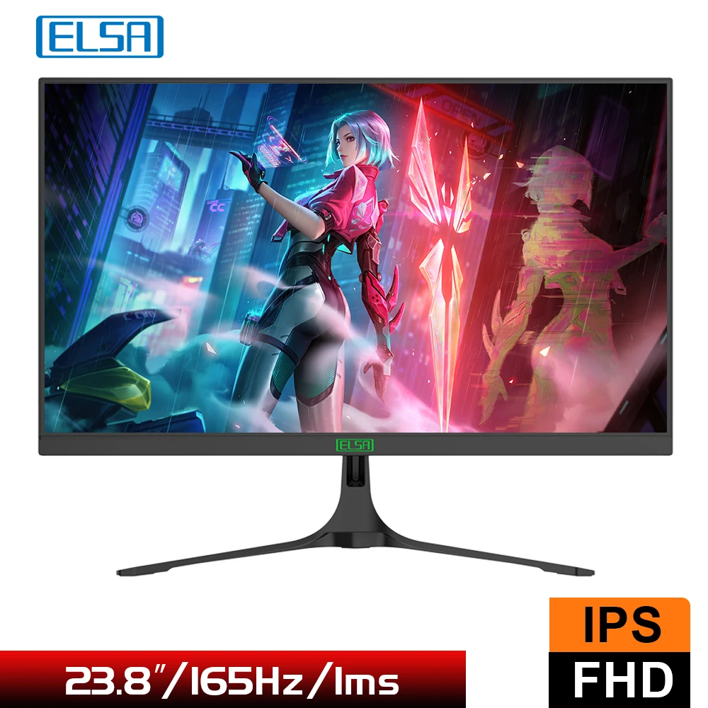 ELSA 24 inç oyun monitör 165Hz IPS PC Lcd ekran QHD 165Hz masaüstü oyun ...